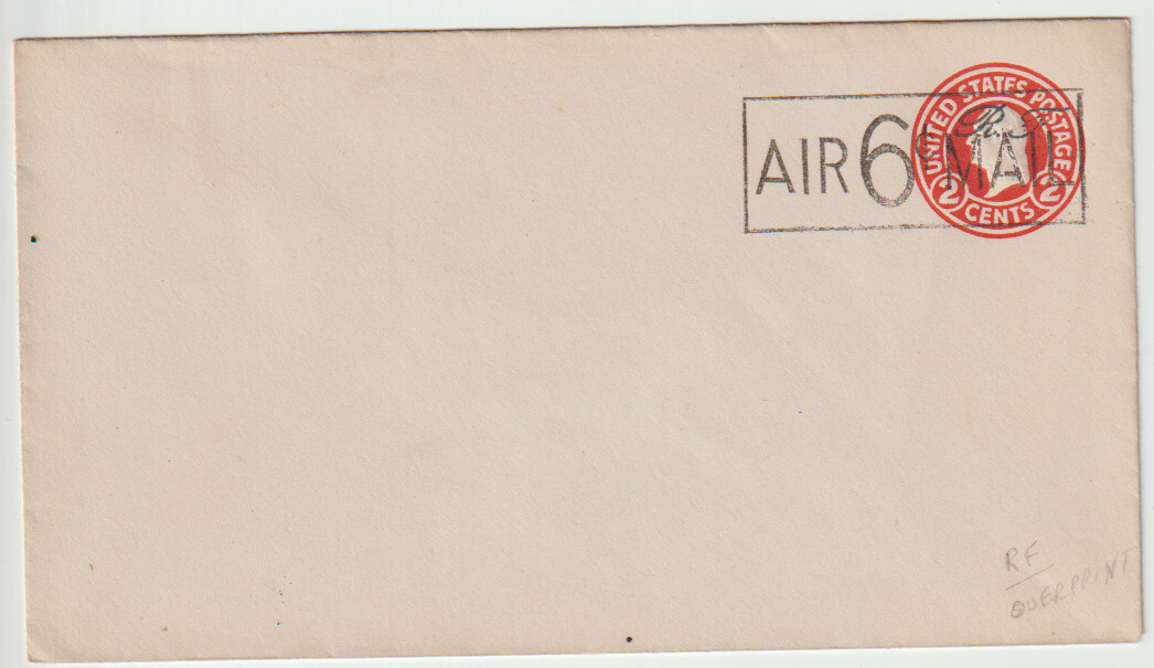 US Scott #UC8 Mint Size 13 w/ RF Overprint on 6ct Entire Stationery Air ...