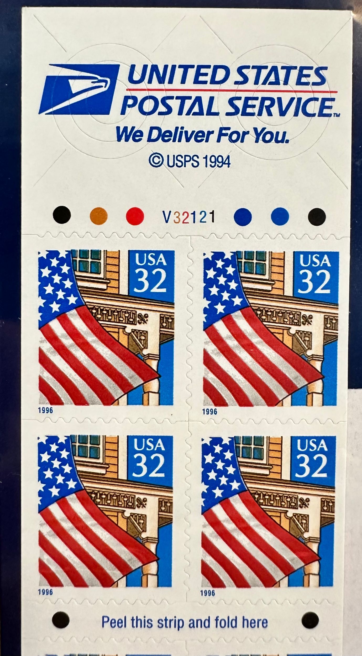 US #2920e 32c MNH Complete Booklet Pane 10 (ORIGINAL USPS PACKAGE) 1996 ...