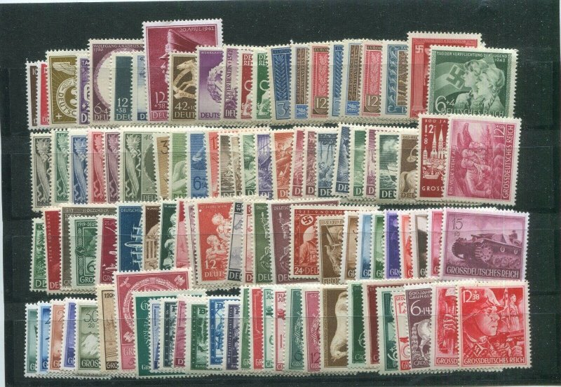Germany 3rd Reich WW2 Nazi Last 100 Stamps Including SA & SS Perfect ...