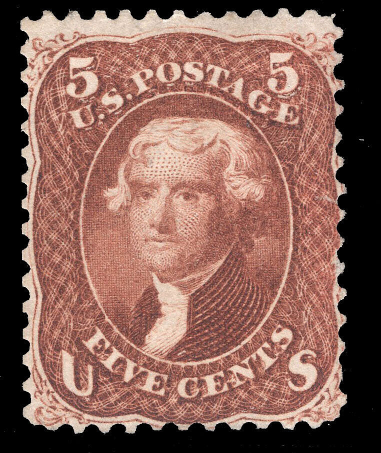 US Stamps #75 RED Brown Unused Sound CAT. $2,000 LOT #77686* | United ...