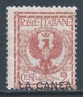 Italy Offices in Crete #4 MH 2c Coat of Arms Issue Ovptd. "La Canea ...