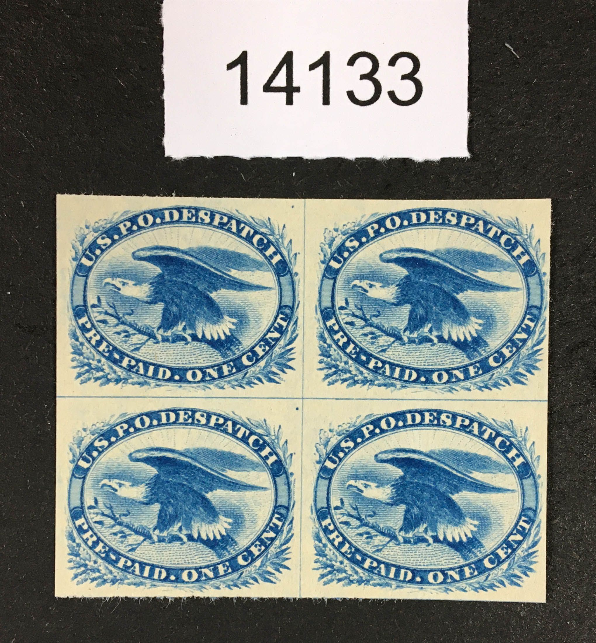 US Stamps # LO5 Unused NO GUM VF Block $125 LOT #14133 | United States ...