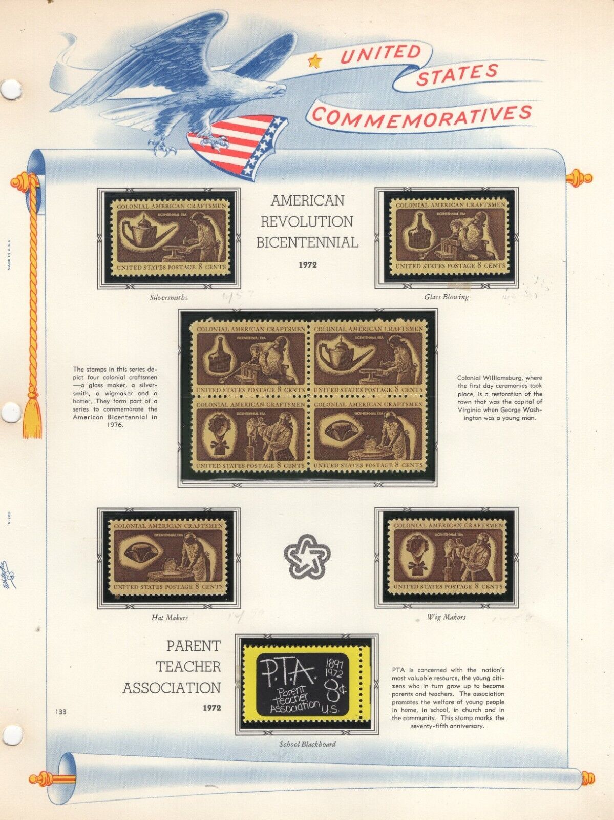 Scott 1456 - 1459 - American Revolution Bicential On White Ace Page ...