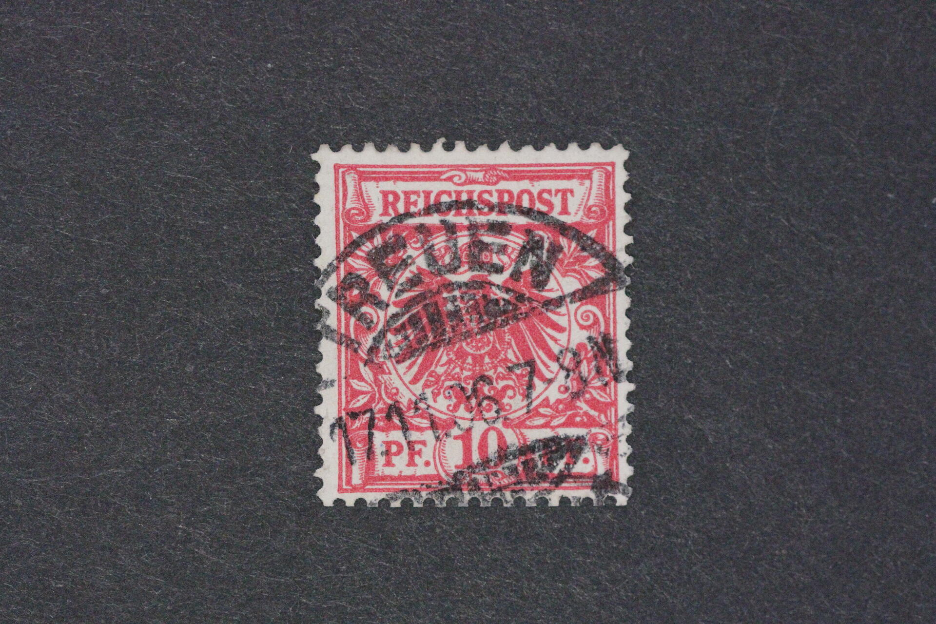 USED 1889 REICHSPOST 10 Pfg. STAMP German Empire Eagle Scott 48b ...