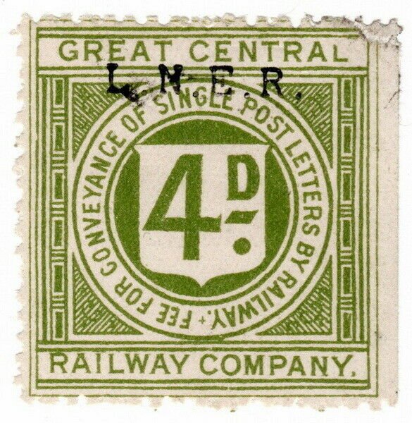 (I.B) Great Central Railway : Letter Stamp 2d (LNER provisional ...