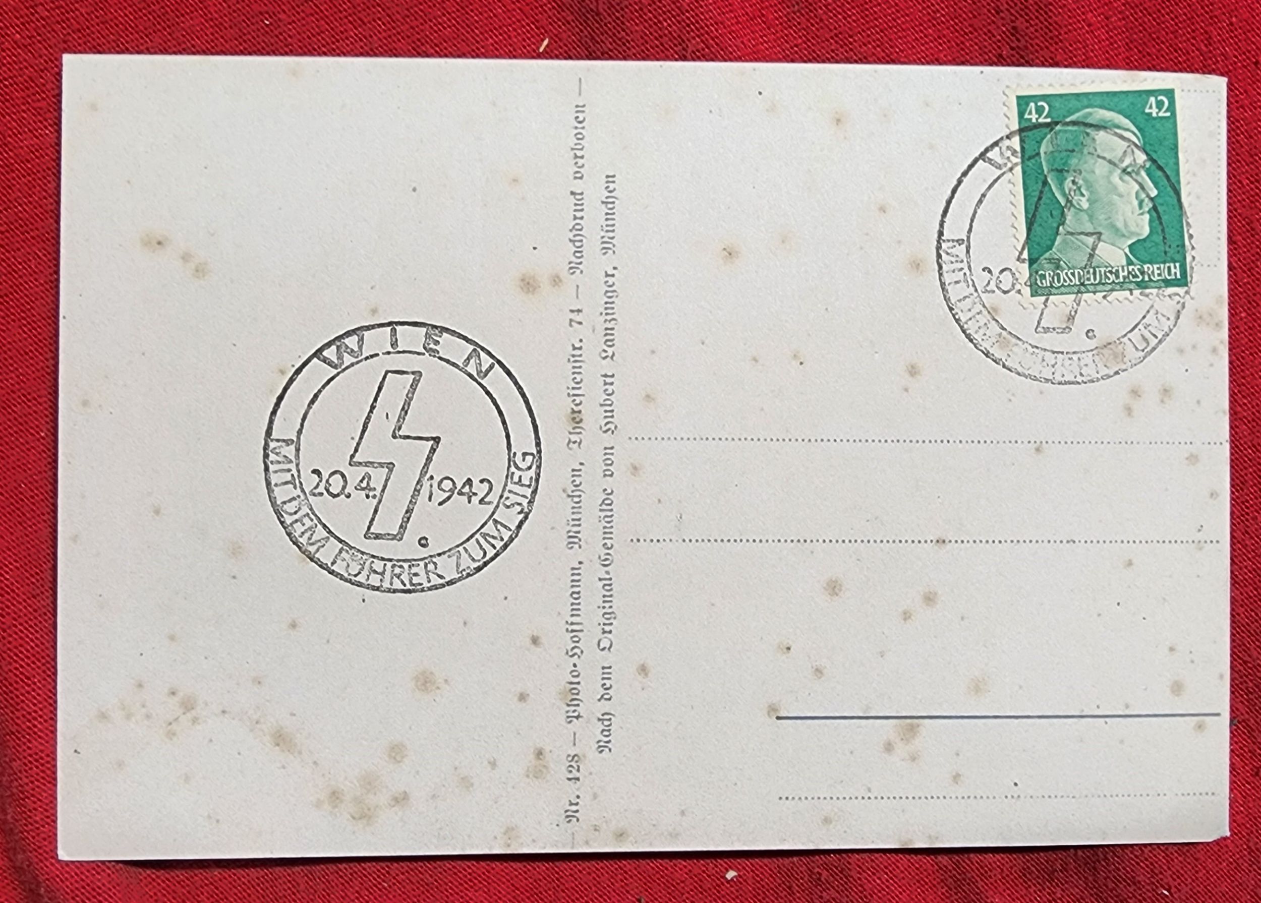 Nazi Germany Propaganda postcard Mountain Climber Third Reich WWII ...