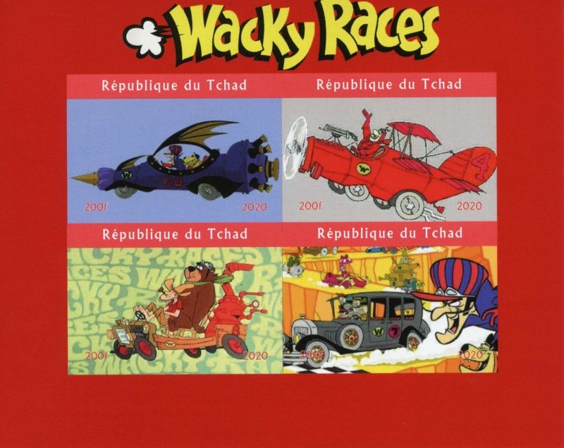 Chad Hanna-Barbera Cartoons 2020 MNH Wacky Races Cars Animation 4v IMPF ...