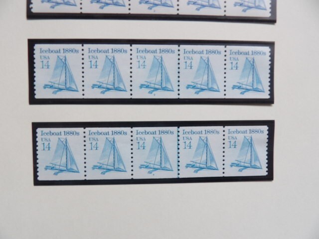#2134 14c Iceboat PNC5 Coil Plate #3 & 4 MNH OG VF | United States ...