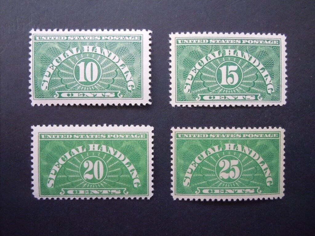 #QE1 QE2 QE3 QE4 Special Handling MNH OG F/VF #3 CV $45 "Includes New ...