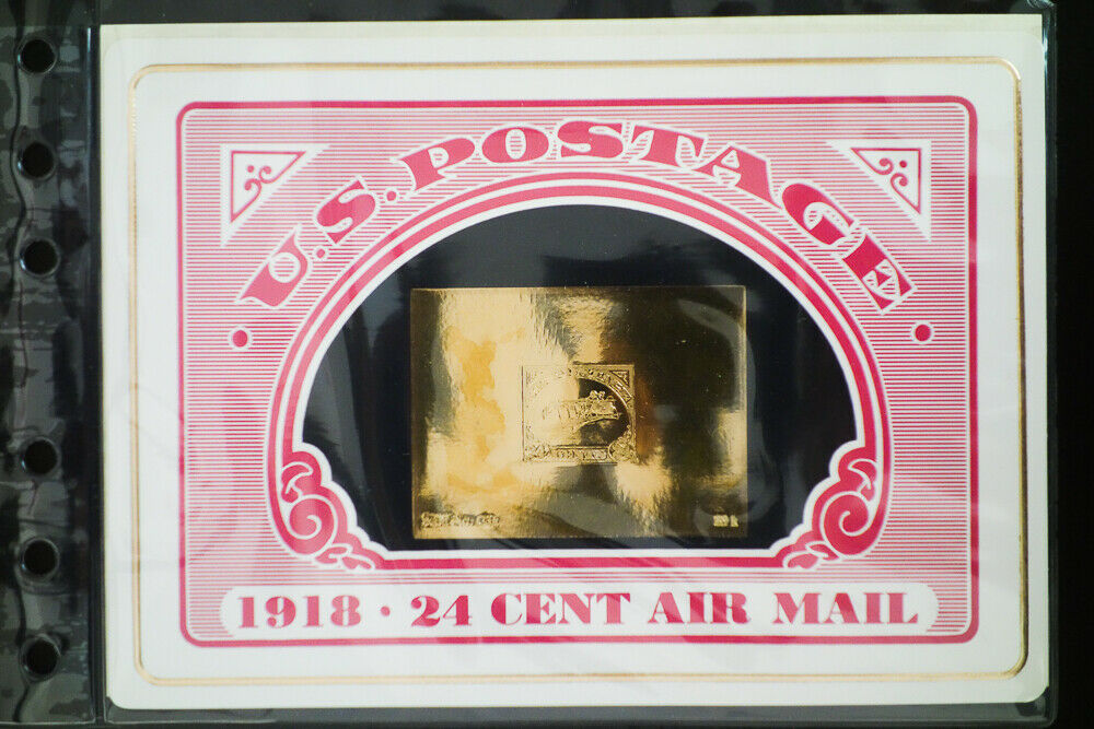 US 24k Gold Stamps Inverted Jenny | United States, Stamp / HipStamp