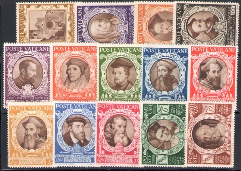 1946 Vatican, New Stamps, Complete Year 14 values, 12 ORDINARY Mail + 2 ...