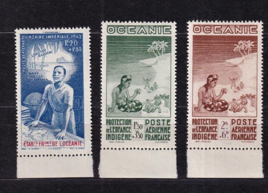 SA33d French Oceania 1942 Colonial Child Welfare Fund, Donation mint ...