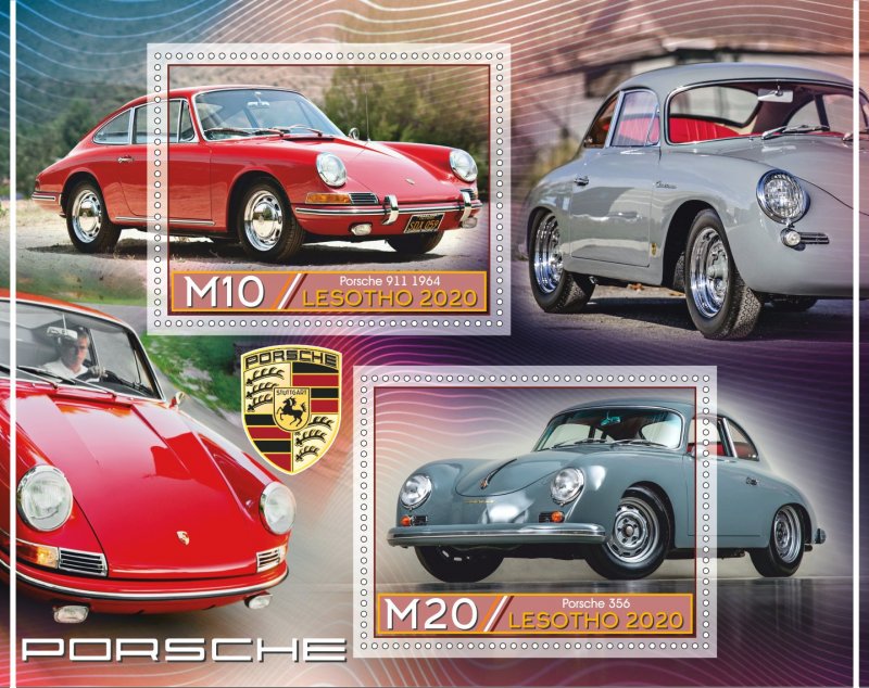 Stamps.Cars Porsche 2020 year 1+1 sheets perforated Lesotho | Africa ...