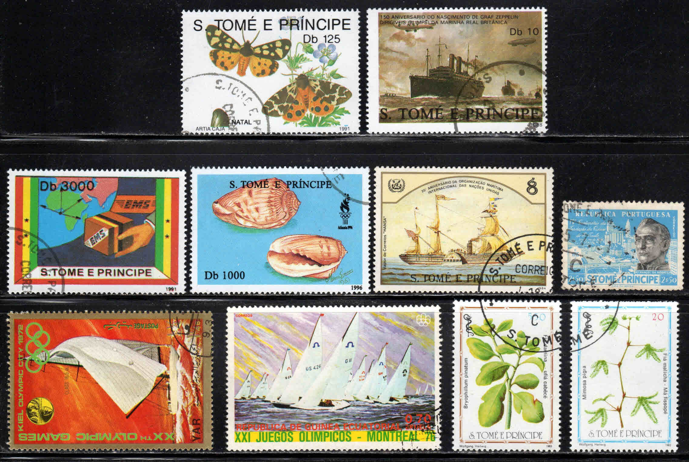 St. Thomas & Prince ~ Group of 10 Different Stamps ~ Used, Ucto, HM ...