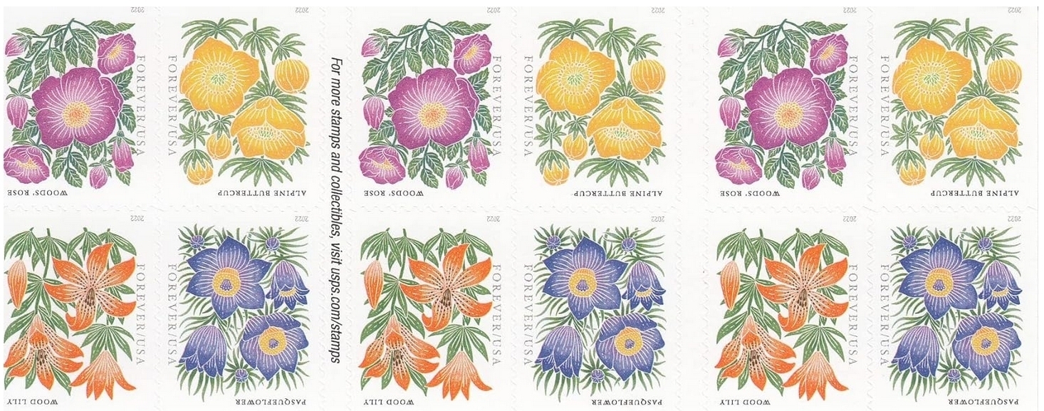 Mountain Flora Flower forever stamps 50 sheets of 1000 pcs | United ...