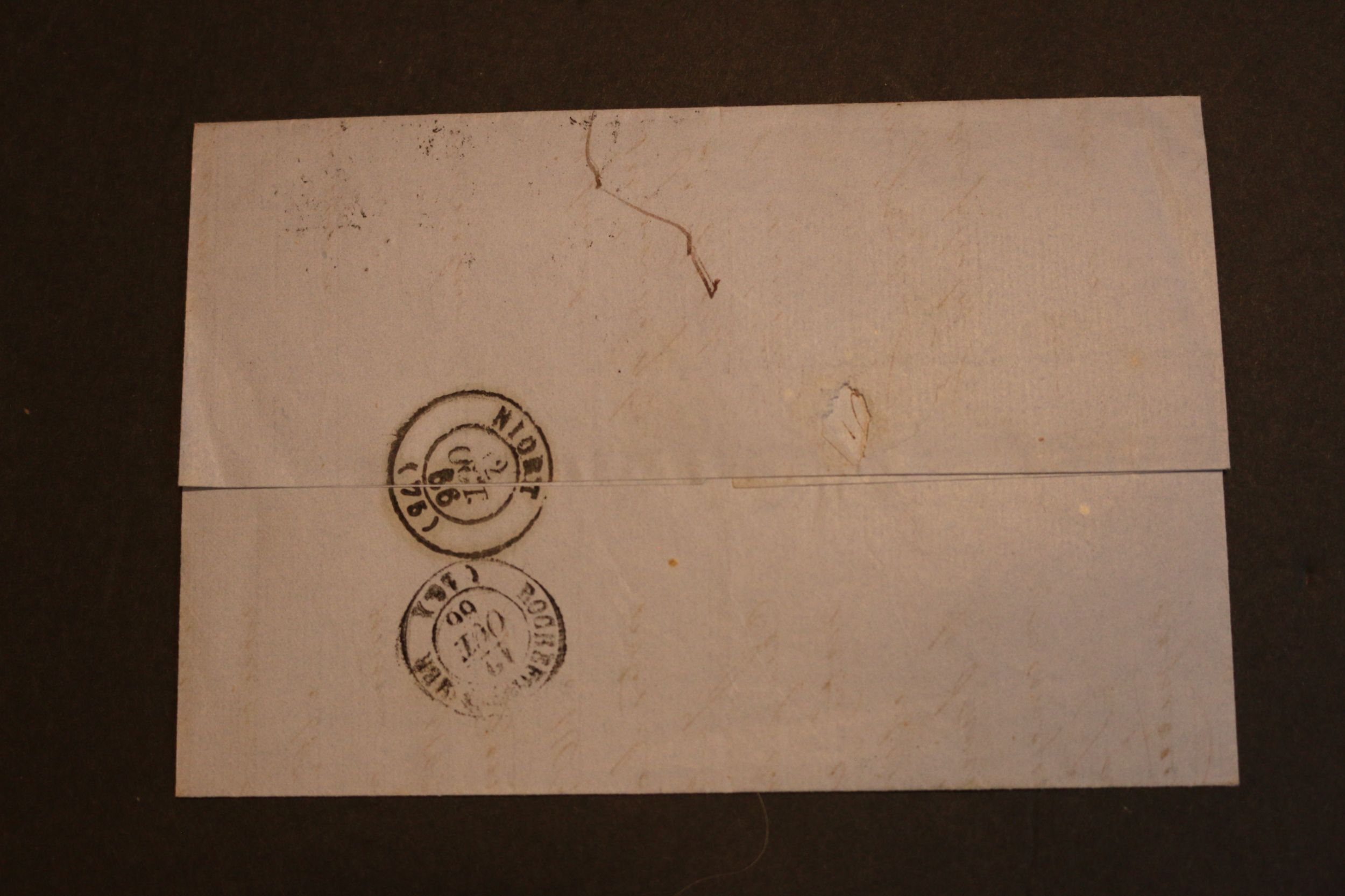 1866 Seguinaud 1 Page Letter/ Envelope w/ 1862 -1871 Emperor Napoléon ...