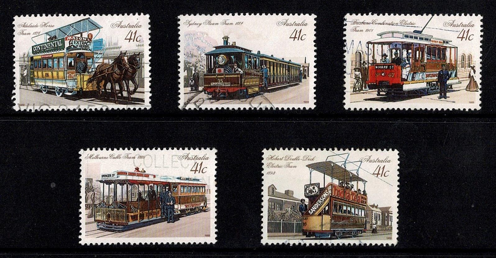 Australia 1989 Historic Trams Set of 5 Used - | Australia & Oceania ...
