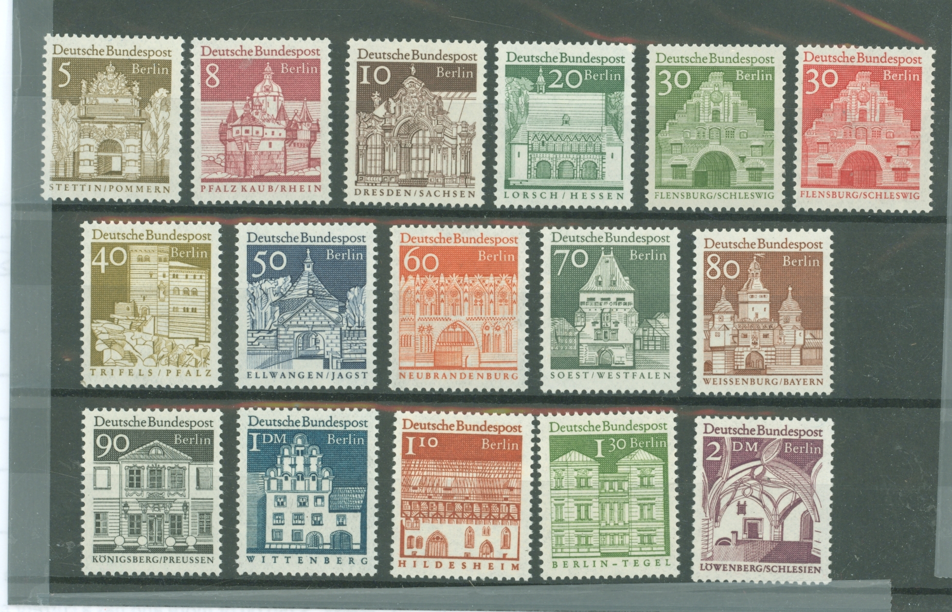 Germany/Berlin (9N) #9N235-9N250 Single (Complete Set) (Buildings ...