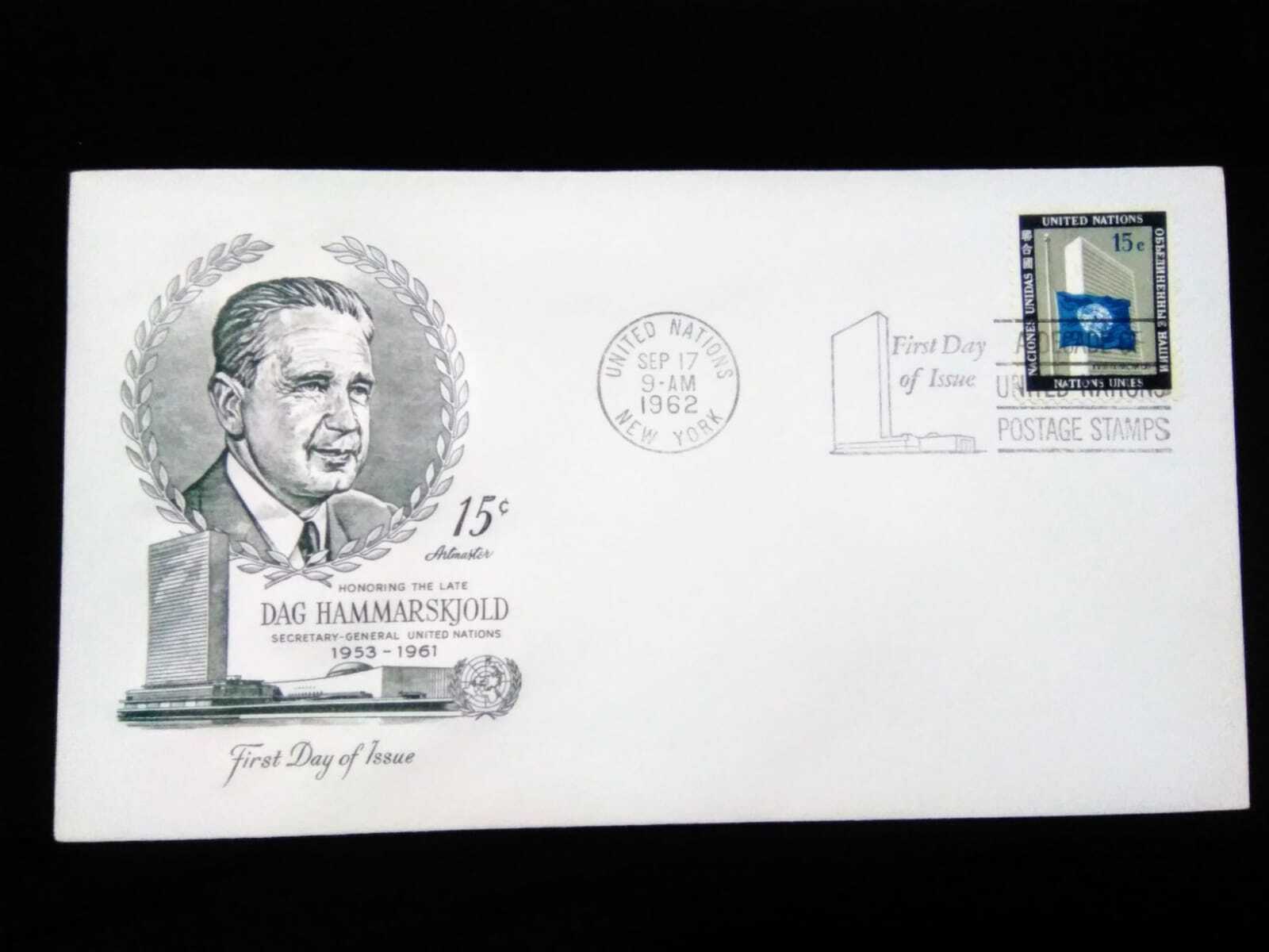 J) 1962 United Nations, Honoring the Late DAG Hammarskjold, Secretary ...