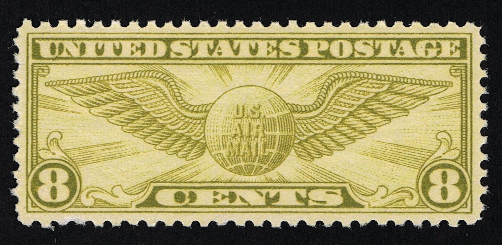 Excellent Genuine Scott C17 Vf-Xf Mint OG NH 1917 Winged Globe AIR Mail ...