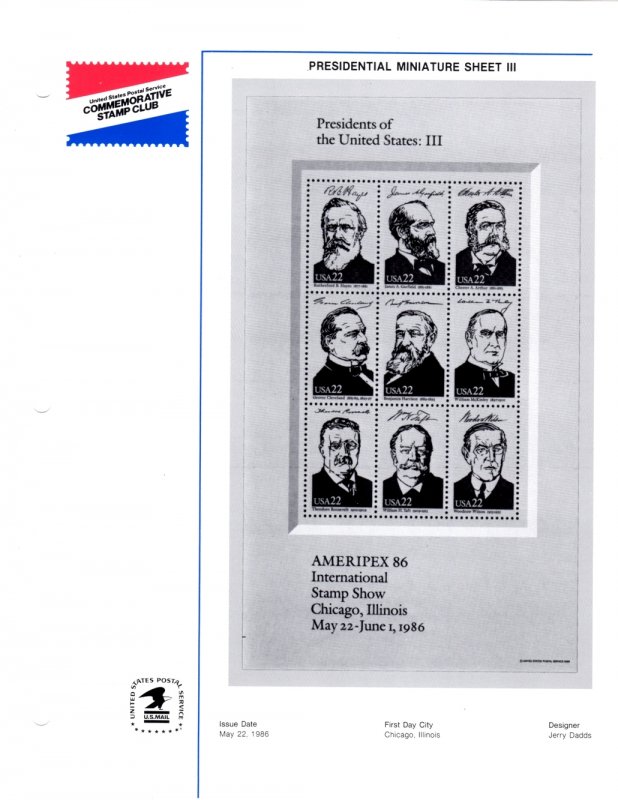 BLUE USPS Commemorative Stamp Club Album Binder #1 Ready for your ...