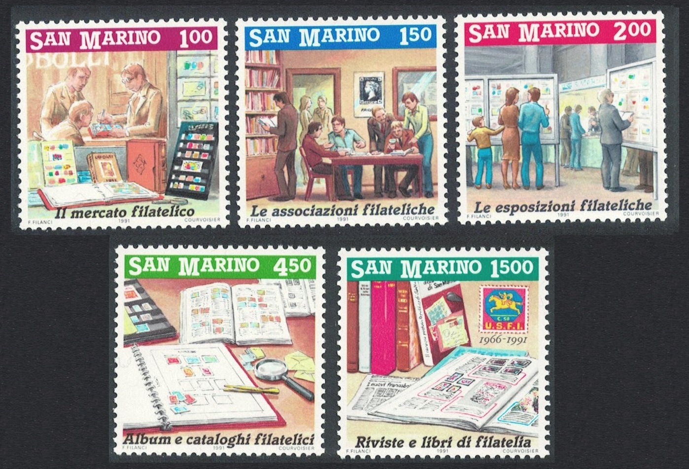 San Marino World of Stamps 3rd series 5v 1991 MNH SG#1393-1397 | Europe ...