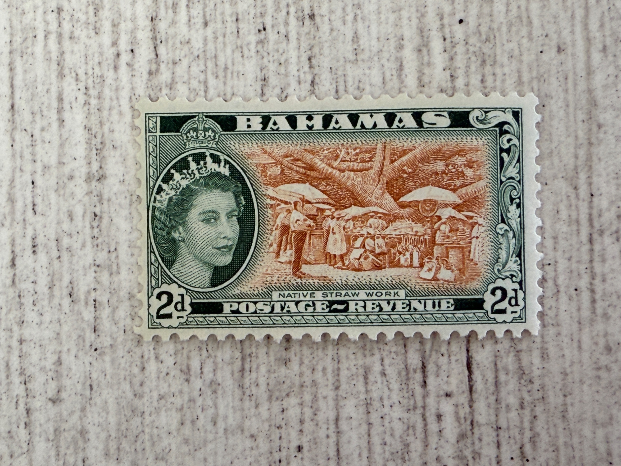 Bahamas #161 MH, 2p, Native Strawwork, 2024 SCV $0.25 | Caribbean ...