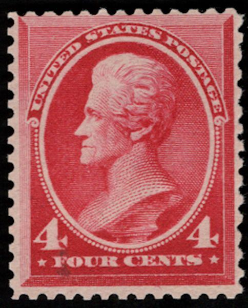 US #215 SCV $525.00 VF mint never hinged, extremely well centered for ...