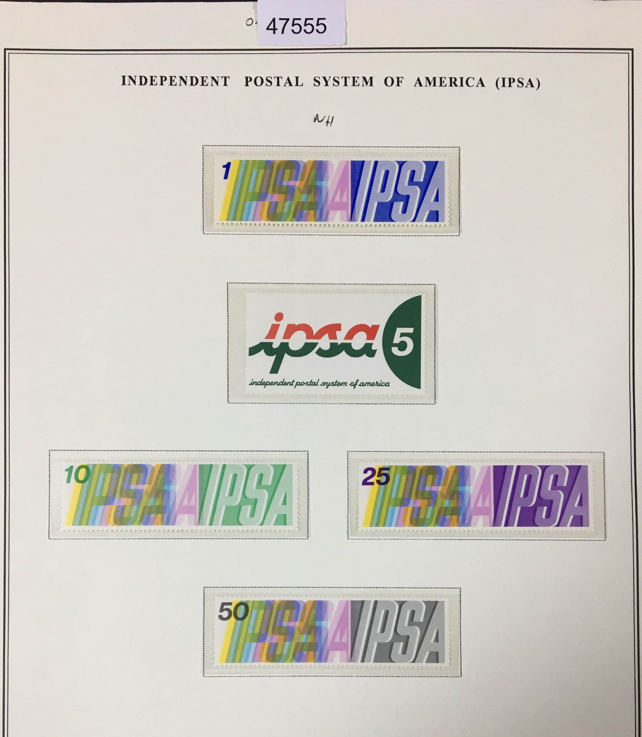 US Stamps # Ipsa Independent Postal System of America Mint OG NH LOT ...