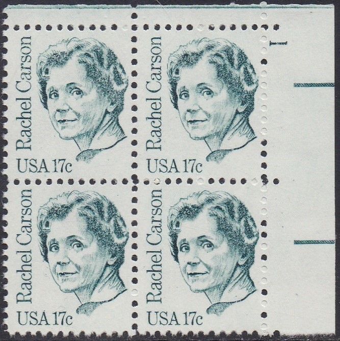 1857 Rachel Carson Plate Block MNH | United States, General Issue Stamp ...