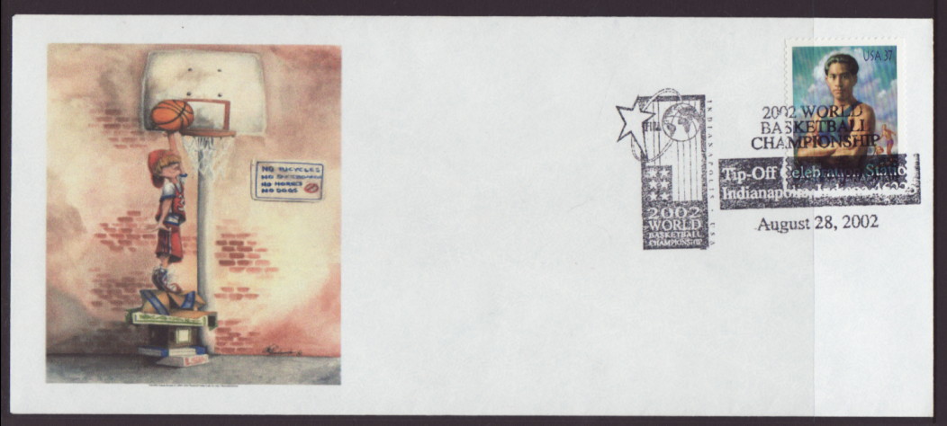 2002 World Basketball Championship,Indianapolis # 10 Cover / HipStamp