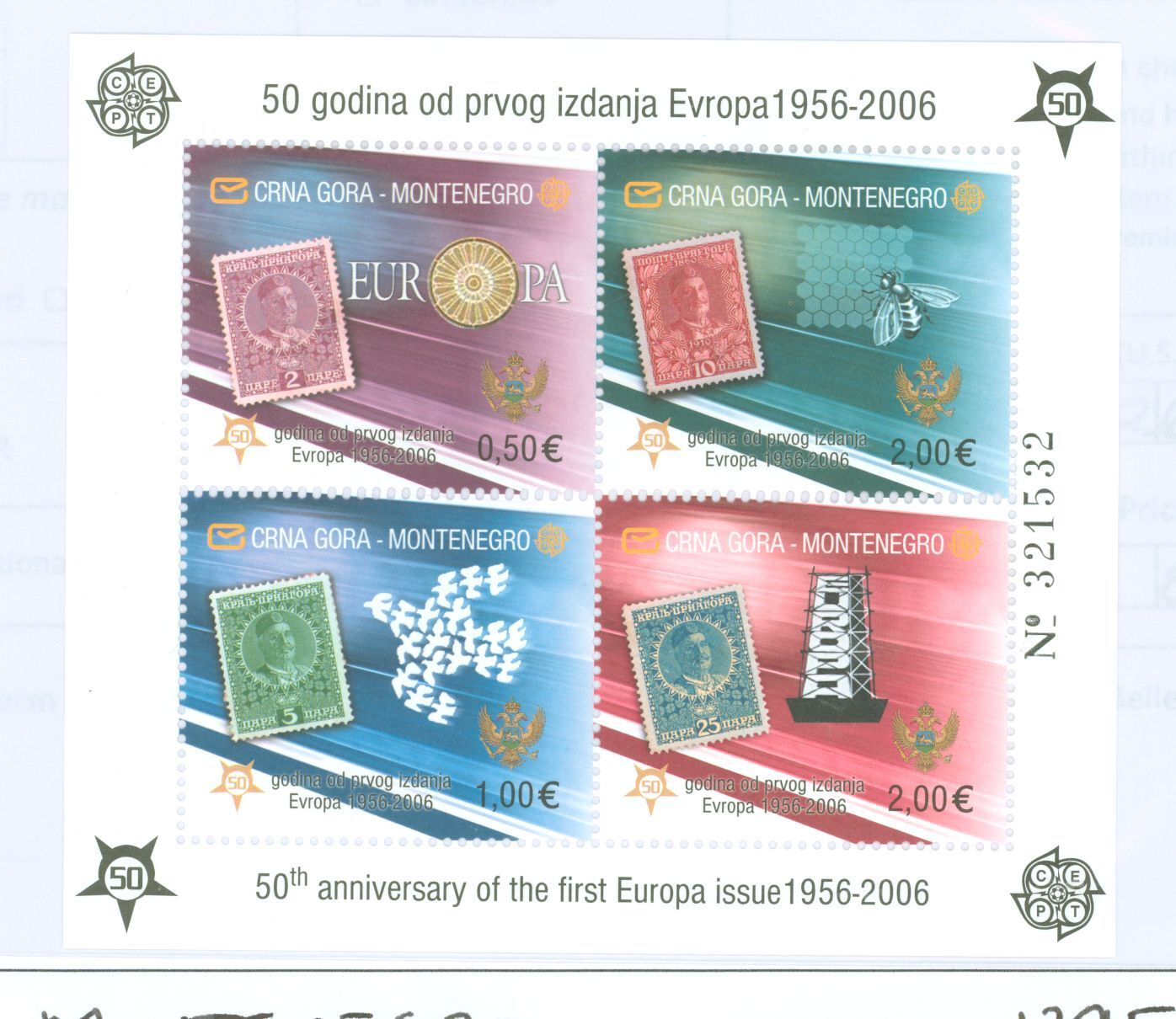Montenegro #129E Souvenir Sheet | Europe - Montenegro, Back of Book ...