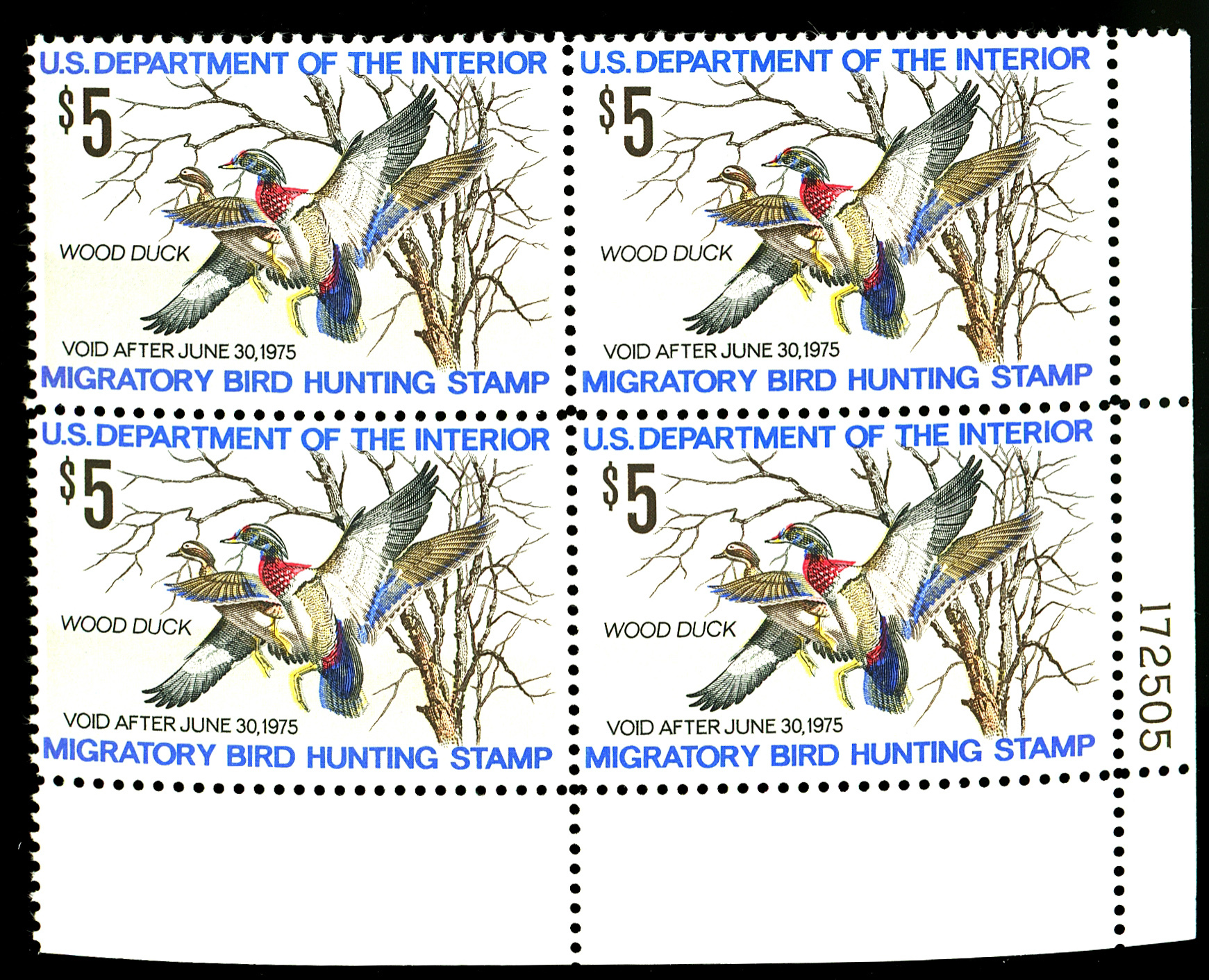 U.S. #Rw41 Mint PL# Block of 4 OG NH | United States, Duck Stamps ...