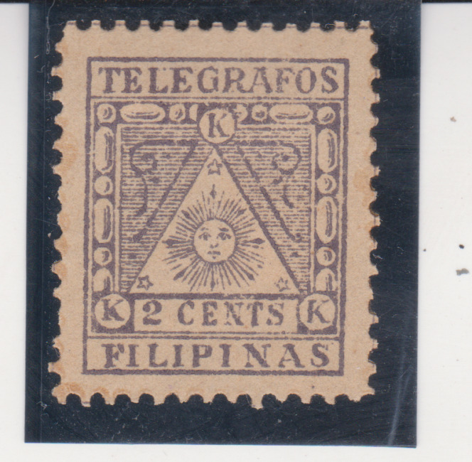 Philippine Island 2ct Purple 1879 Telegraph Revenue MH Stamp | United ...