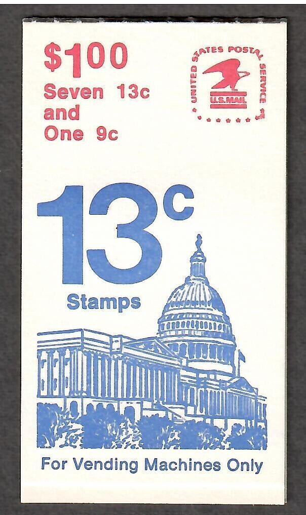 US Booklet # BK132 , Capitol Dome / Flag , VF OG NH - I Combine S/H ...
