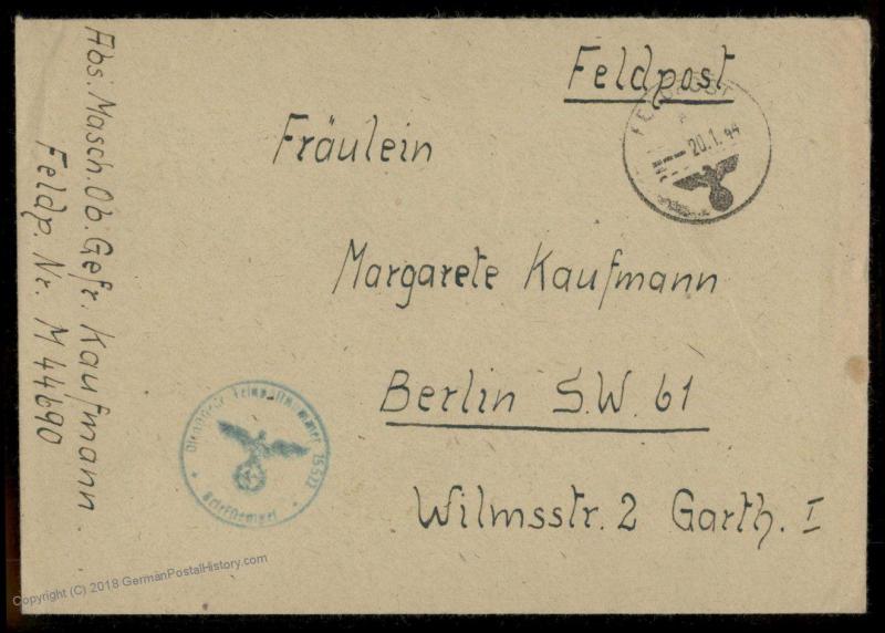 German 1944 WWII UBoot U-518 Submarine Feldpost Sunk by USS Carter ...