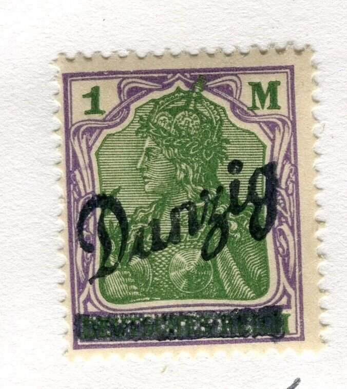 GERMAN DANZIG; Early 1920s Germania issue Unusual Forged Overprint on ...