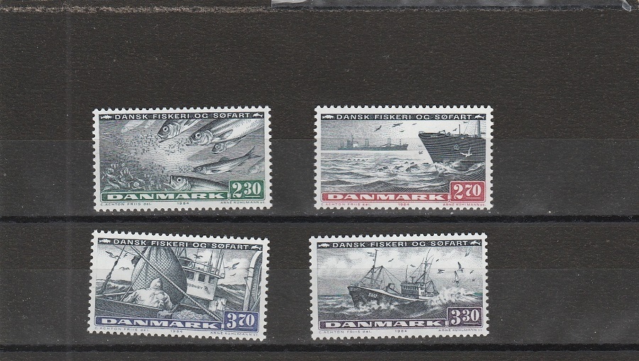 Denmark Scott# 760-763 MNH (1984 Fishing and Shipping Industries ...