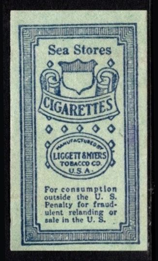 1940's US WW II Cinderella Sea Stores Cigarettes Manufactured Liggett ...