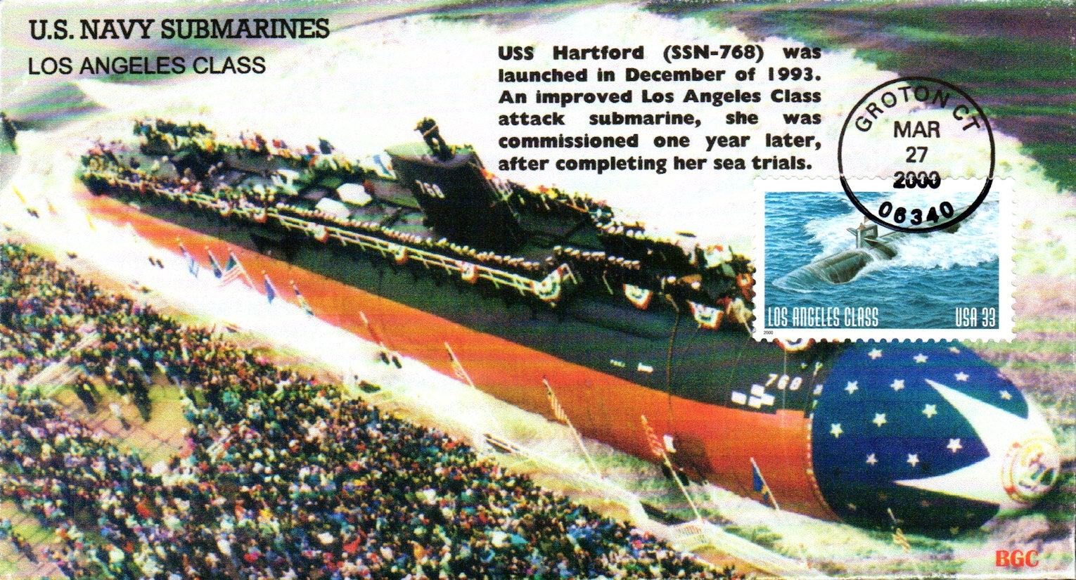 #3372 Los Angeles Class Submarine BGC FDC - USS Hartford SSN768 ...