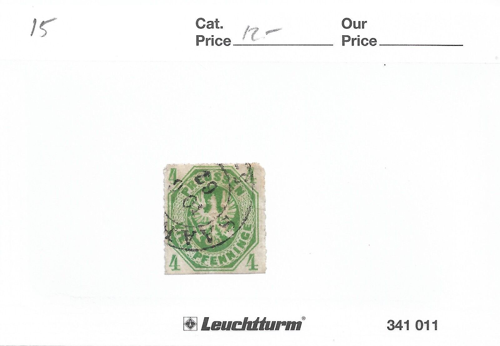 Germany: Prussia Sc # 15 used (57457) | Europe - Germany & Colonies ...