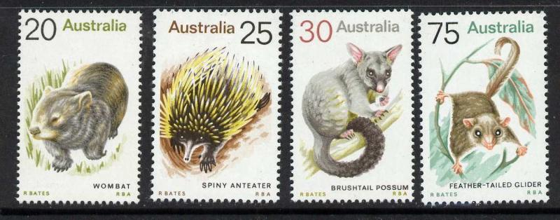 Australia 565,7-8,72 MNH Wombat, Spiny Anteater, Possum, Feather Tailed ...