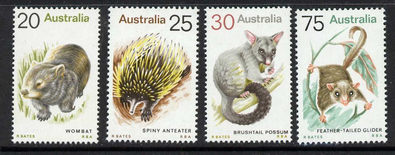 Australia 565,7-8,72 MNH Wombat, Spiny Anteater, Possum, Feather Tailed ...