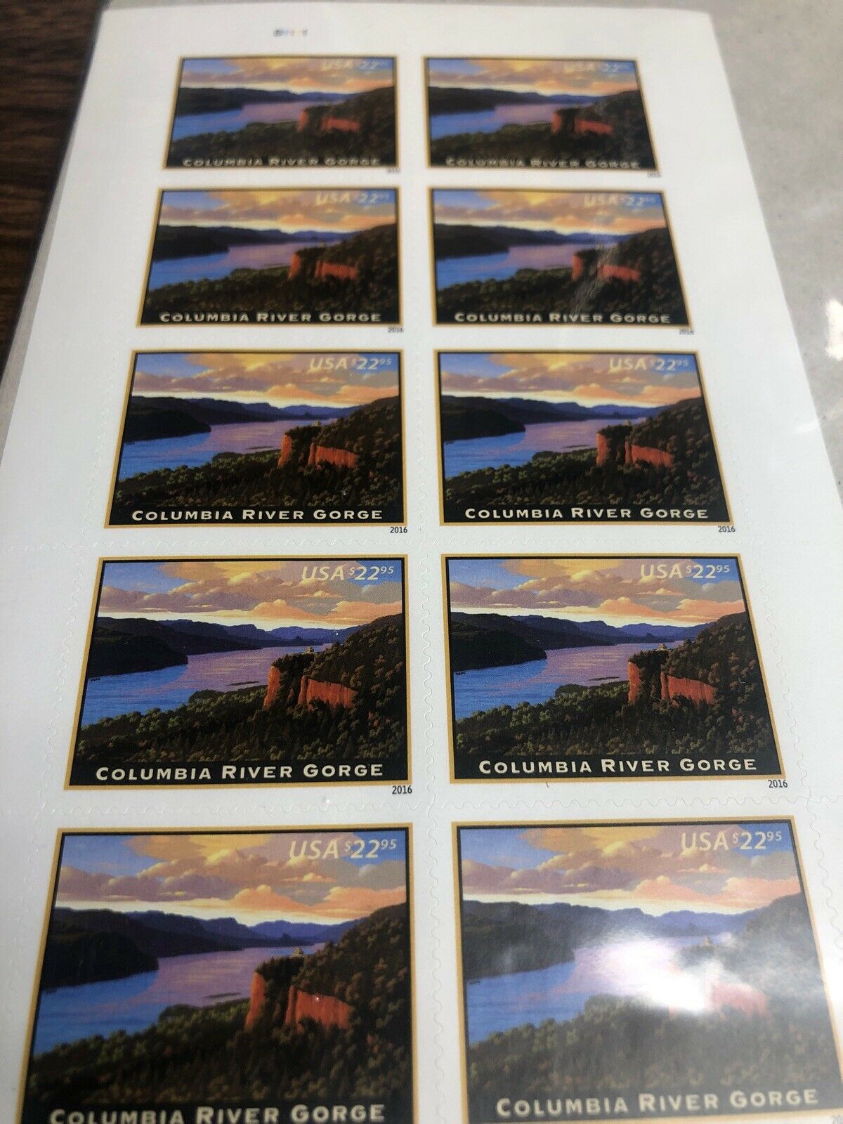5041, Sheet of 10 $22.95 Columbia River Gorge Express Mail Stamps ...