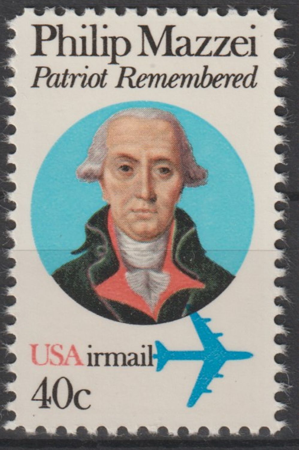 Scott# C98A 1980 40c Philip Mazzei Issue VF MNH Perf 10.5x11.25 ...