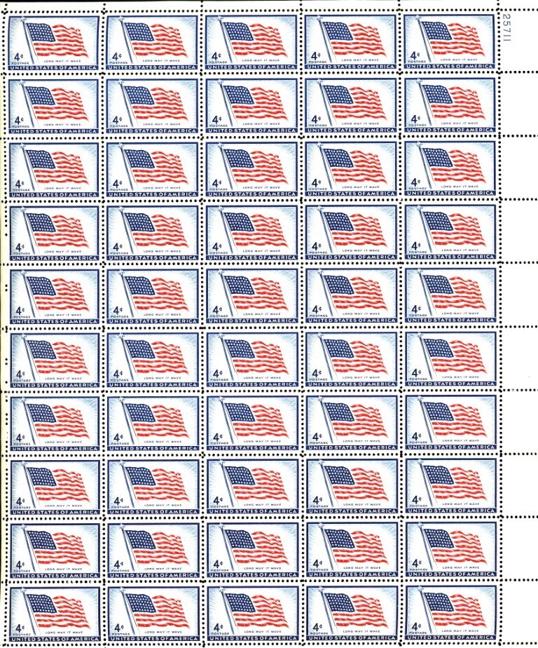 U.S. #1094 Mint PL# Block Sheet of 50 OG NH | United States, General ...