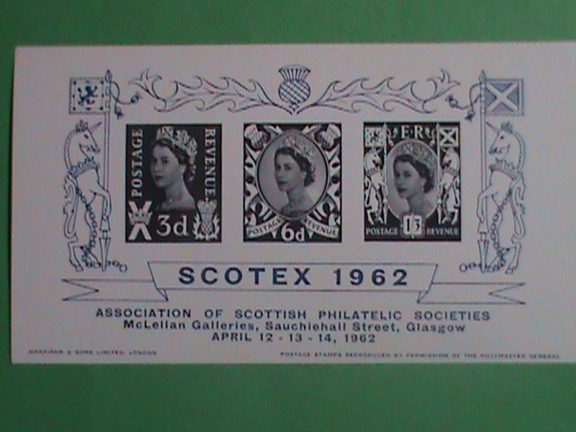 Scotland Stamp: 1962 -Socttish Philatelic Societies: Scotex'62 Mint NH ...