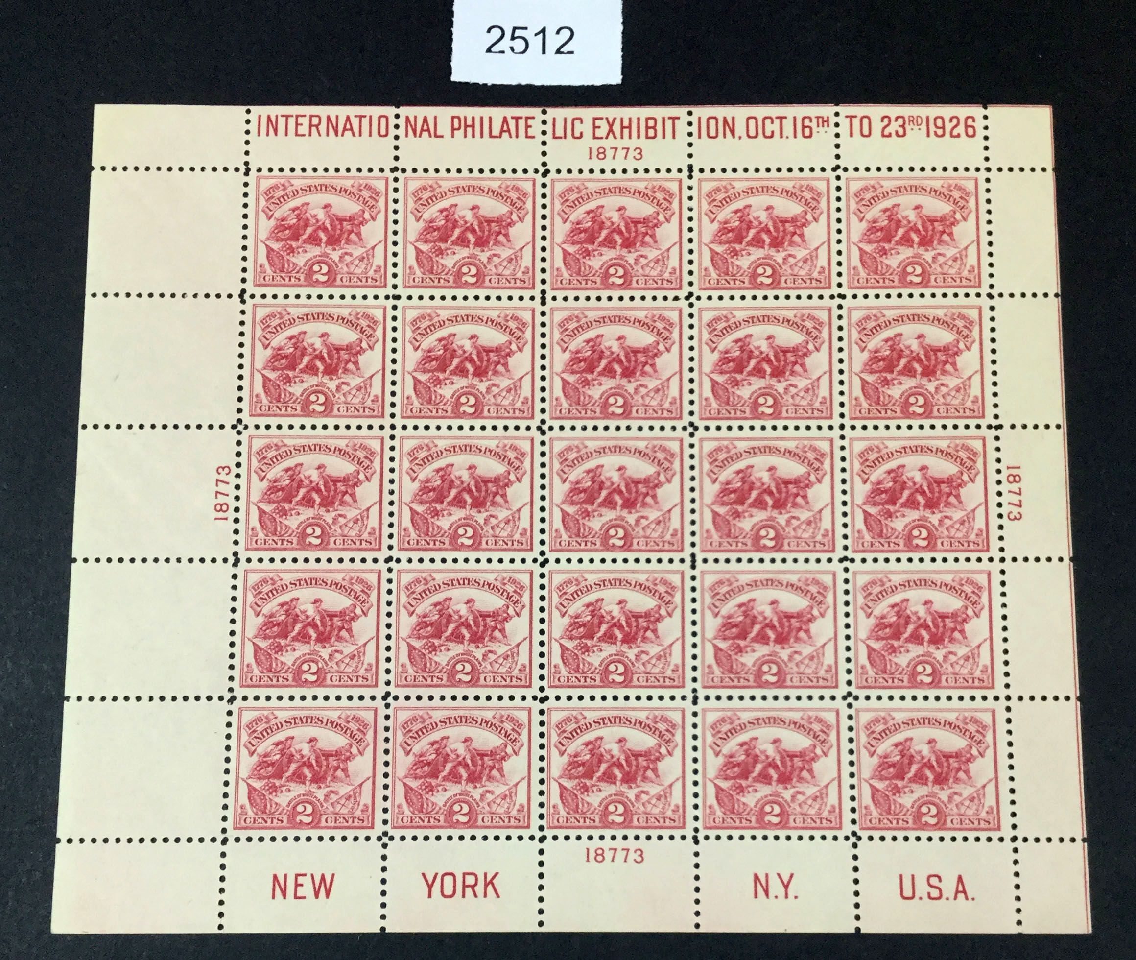 US Stamps #630 White Plains Sheet Mint OG NH LOT #2512 | United States ...