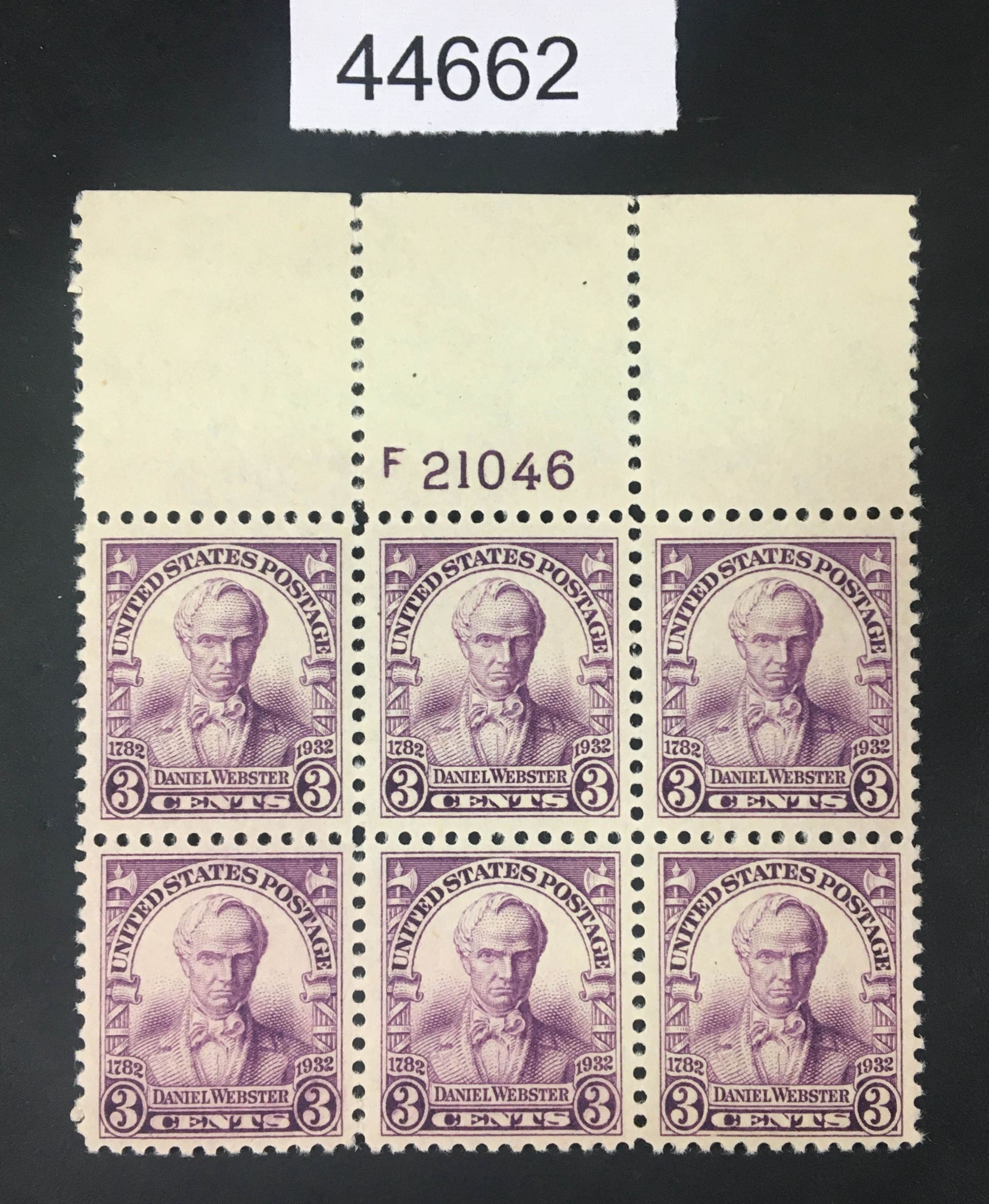 US Stamps # 725 Mint OG NH XF Plate Block LOT #44662 | United States ...