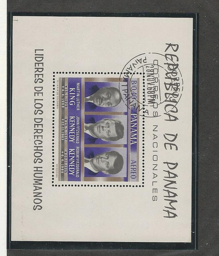 Panama, Postage Stamp, #C363a VF Used Sheet, 1968, Kennedy, ML King ...